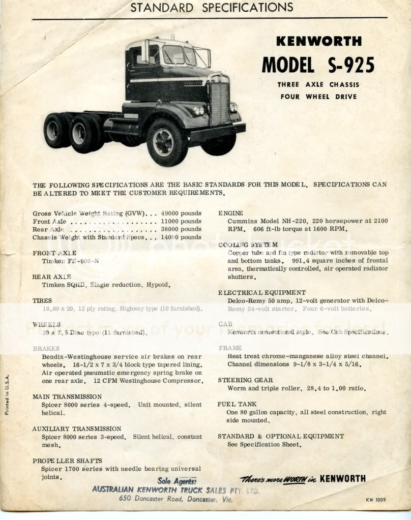 JUST FOR YOU SWISHY - KW S-925 - Forum - Historic Commercial Vehicle ...